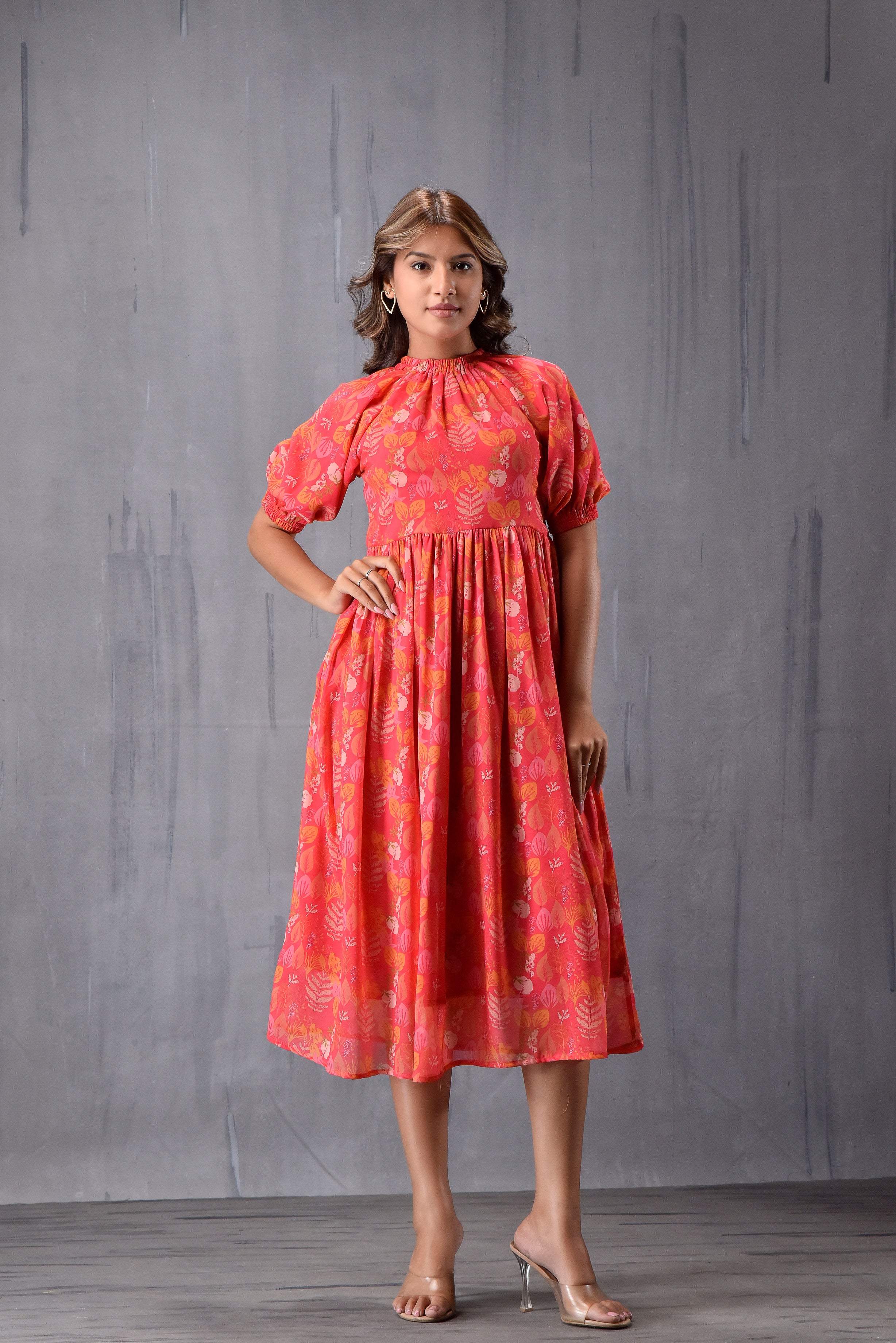 Reglon sleeve Elasticated Dress – ModaQ India